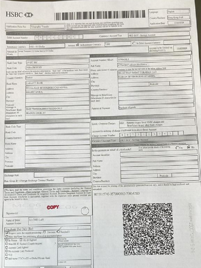 Transfer Slip | PDF