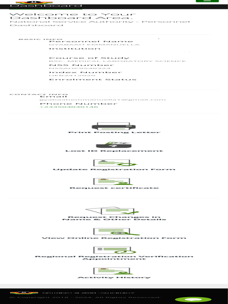 National Service Authority Portal - Ghana | PDF