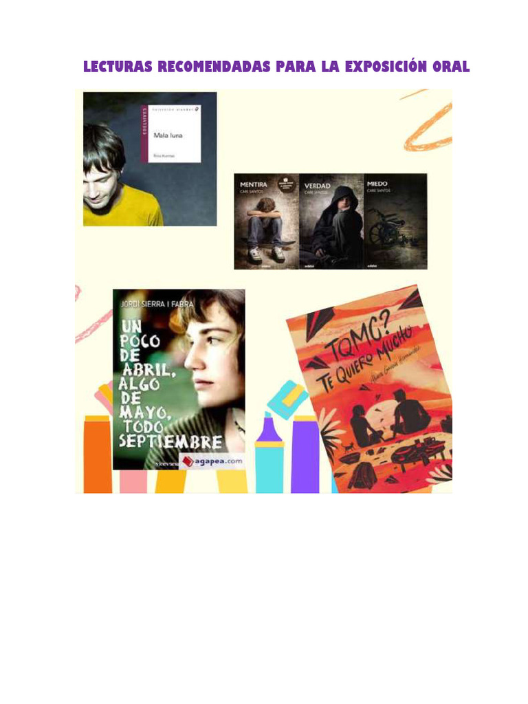Lecturas Recomendadas para La Exposición Oral | PDF