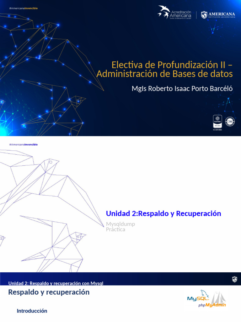 Respaldo y Recuperación en MySQL | PDF | Mi sql | Apoyo