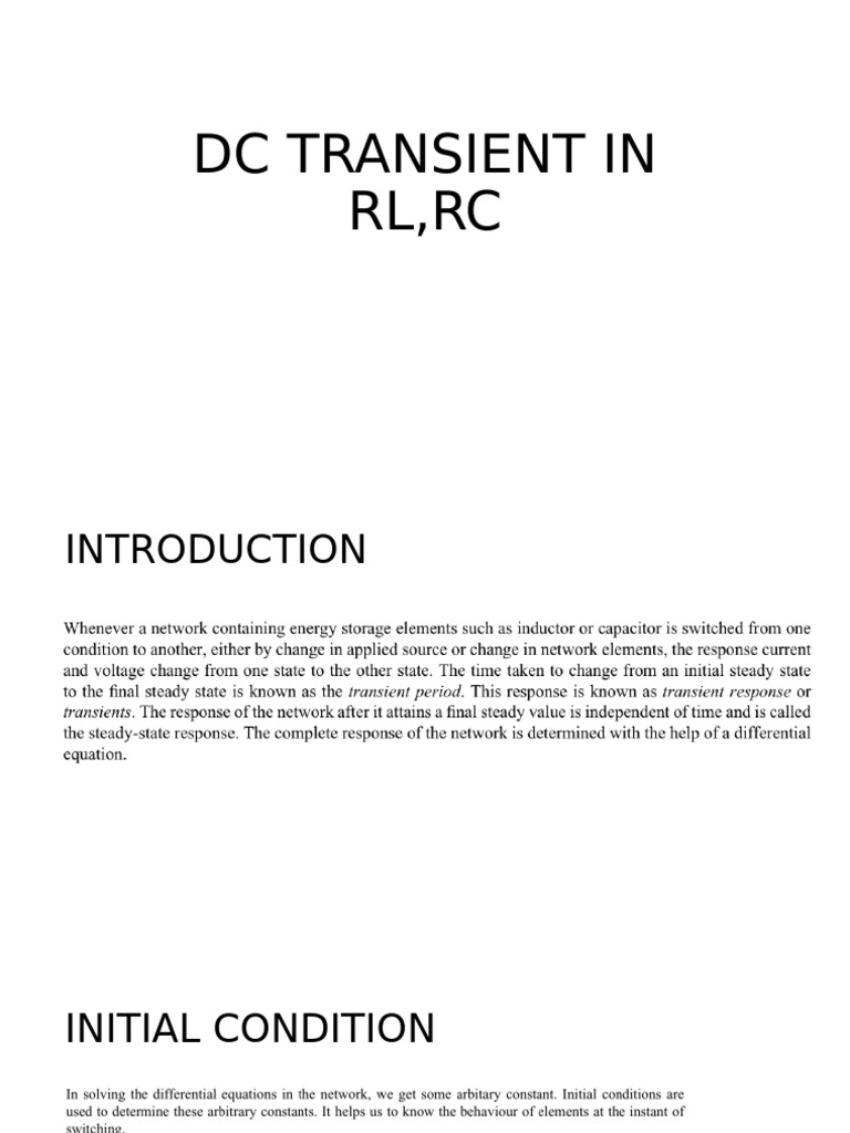 12.Dc Transient | PDF