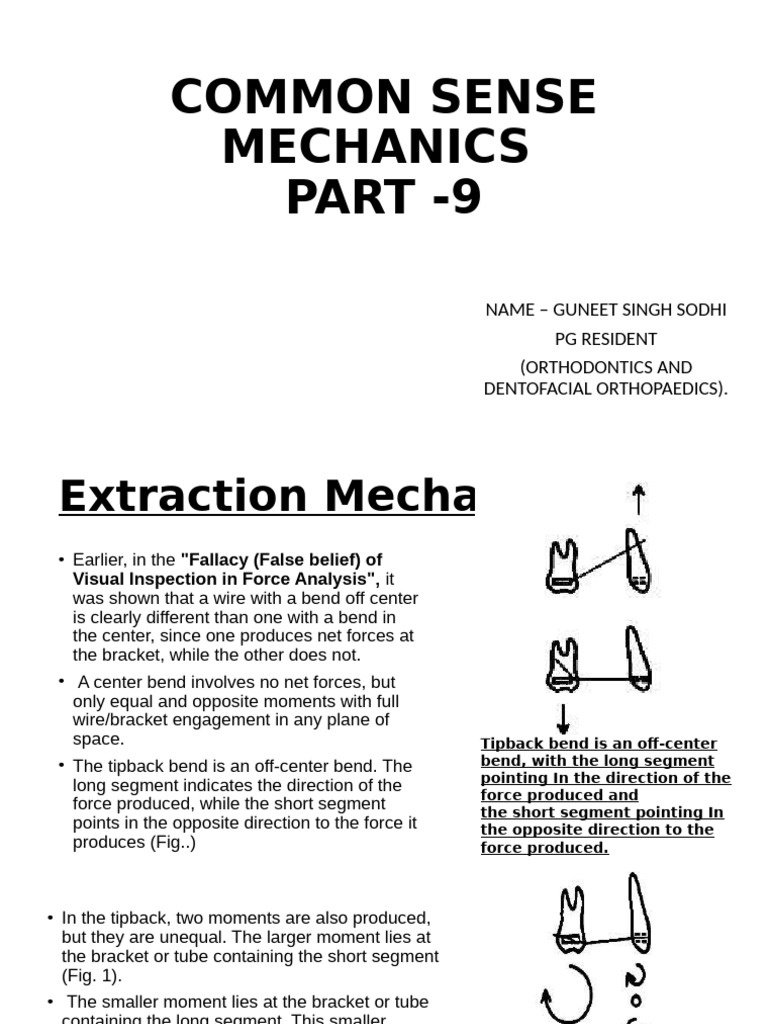 Common Sense Mechanics Part - 9 | PDF | Tooth | Force