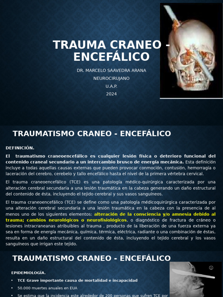 Trauma Craneal: Definición y Tratamiento | PDF | Lesión cerebral ...