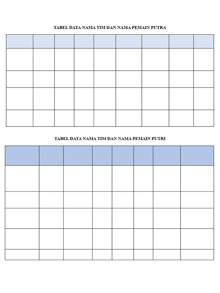 Tabel Tim Dan Pemain Takraw | PDF