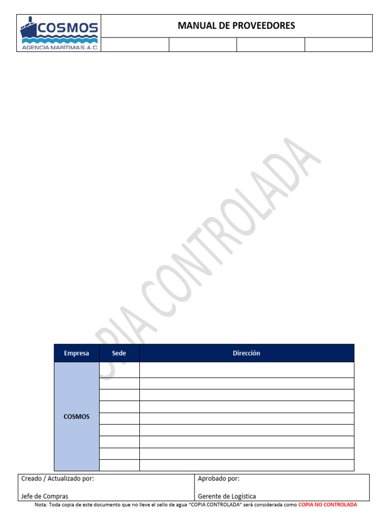 PS05-D03 MANUAL DE PROVEEDORES | PDF | Factura