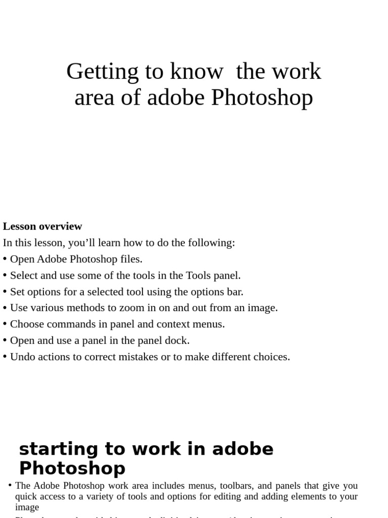 Lecture 5. Adobe Photoshop | PDF | Adobe Photoshop | Software