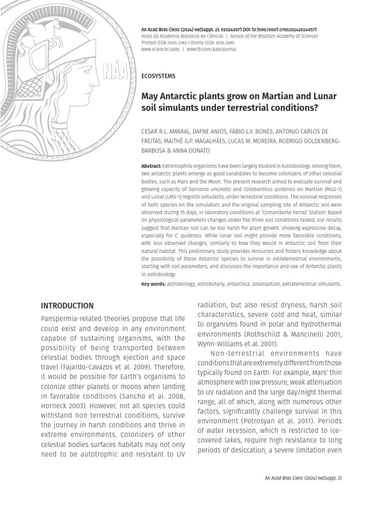 Amaral Et Al. - 2024 - May Antarctic Plants Grow On Martian and Lunar ...