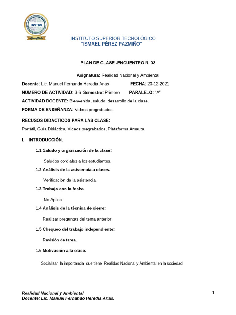 469plan de Clase 03 Clase Encuentro Unidad I | PDF | America latina | Desempleo