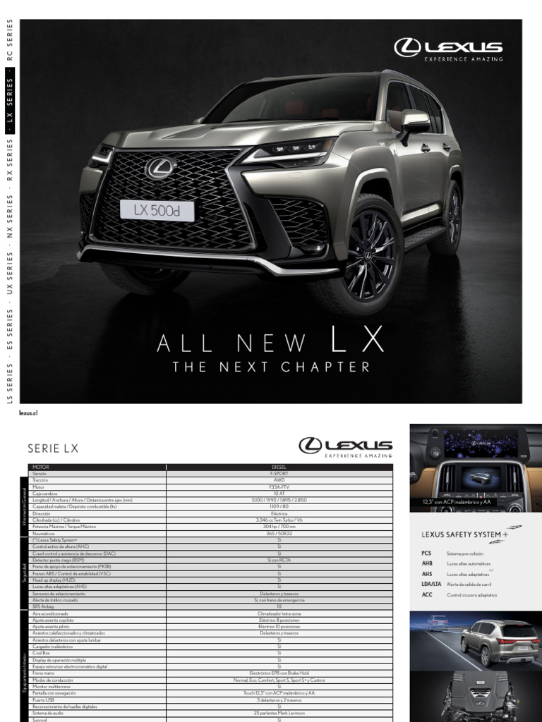 Lexus LX 2023: Especificaciones y Equipamiento | PDF | Vehículo de ...