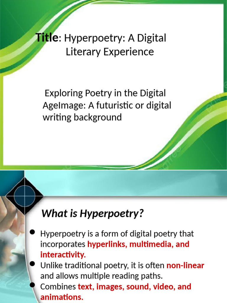 Hyper Poetry | PDF | Poetry | Hypertext