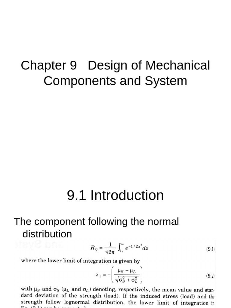 Chapter 9 Design of Mechanical Componen | PDF