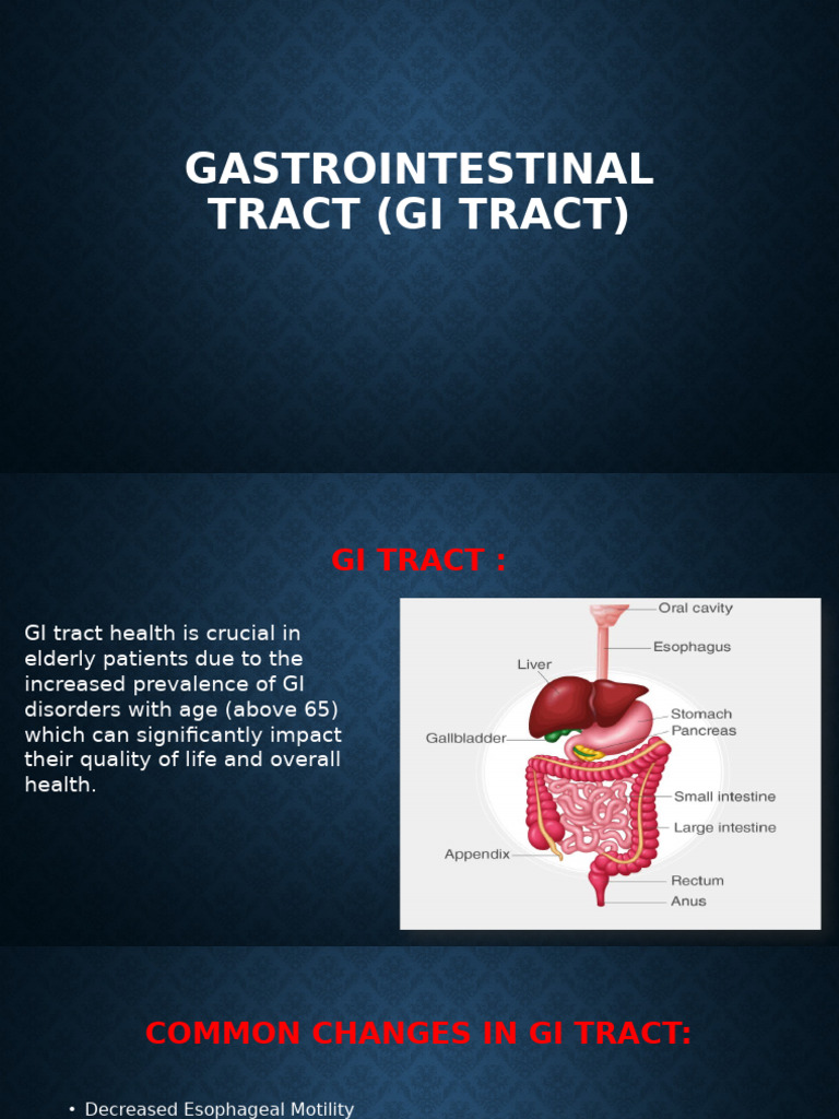 GI Tract Health in Elderly Patients | PDF | Gastroesophageal Reflux ...