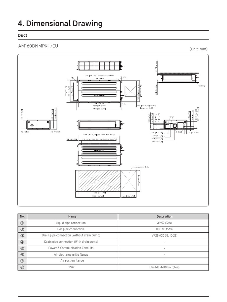 (TDB) 2024 VRF Duct For Europe (R410A, 50Hz) - Ver.1.0 - 231018-11 | PDF