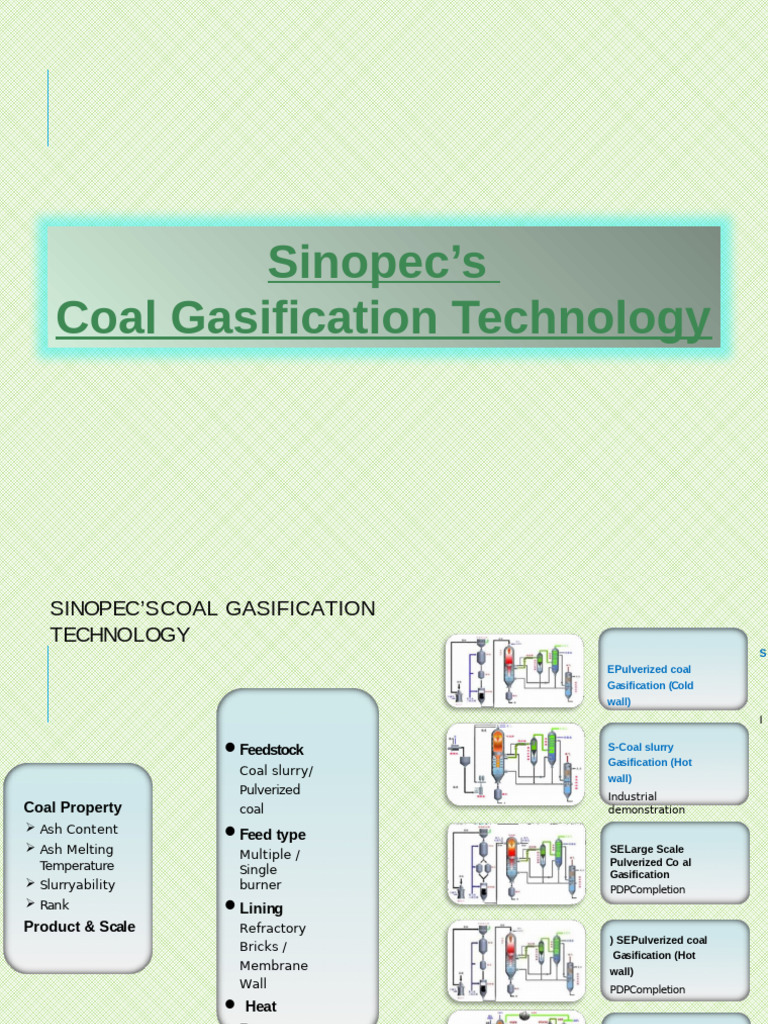 Sinopec Coal Gasification Technology Overview | PDF | Gasification | Coal