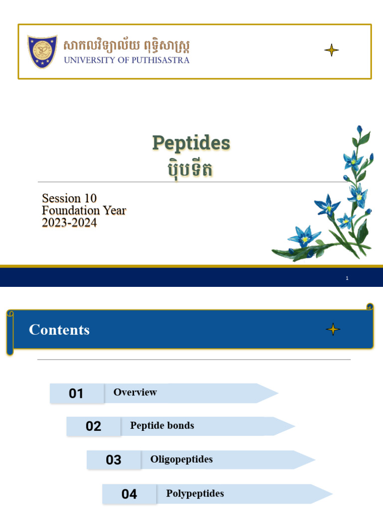 W5_S10_Peptides | PDF | Peptide | Amino Acid