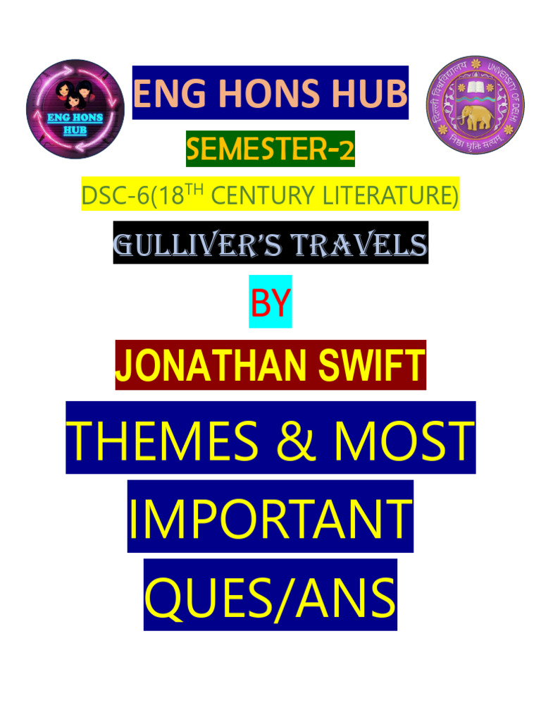 Gulliver Traveles Themes&imp Ques Ans | PDF | Gulliver's Travels