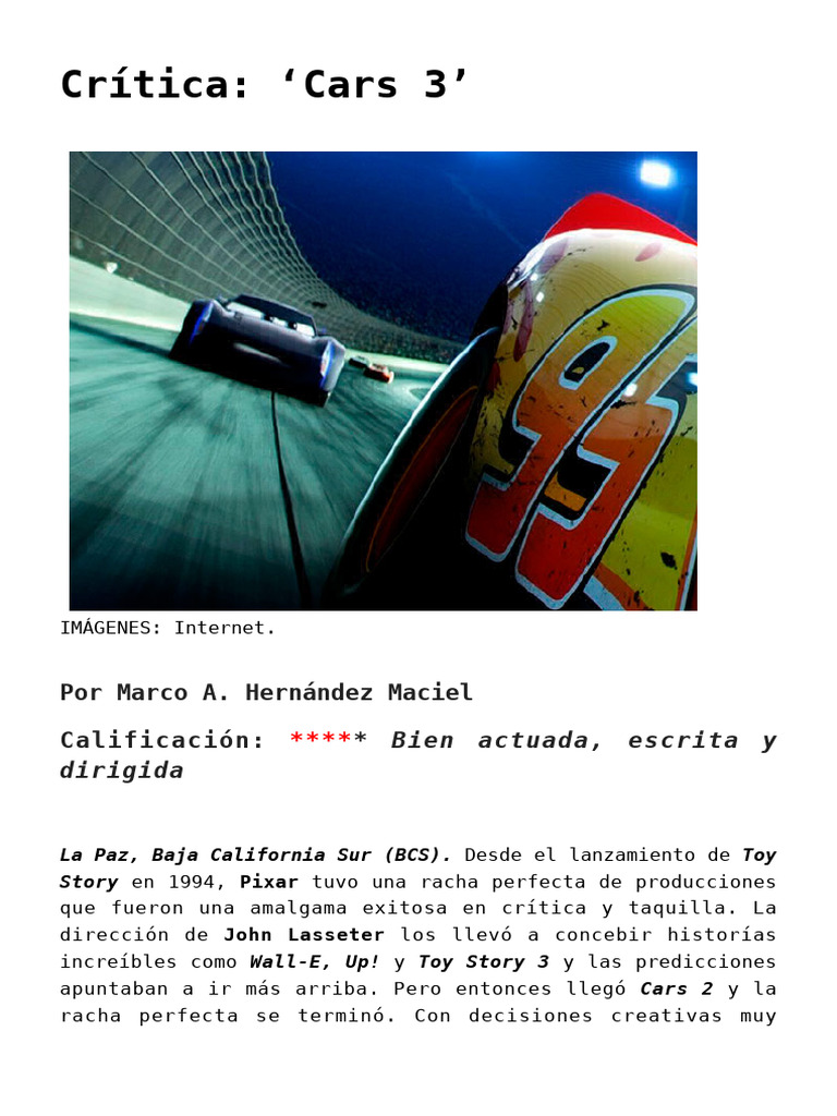 Cars 3 | PDF | Pixar