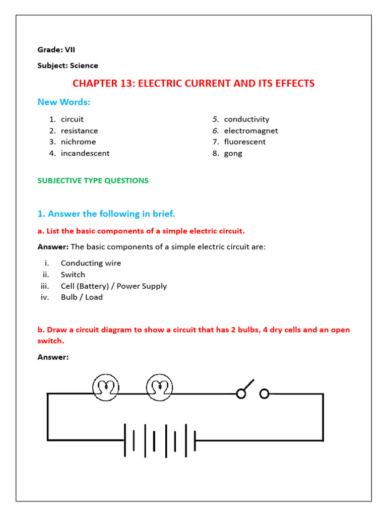 Electric Current: Concepts & Applications | PDF | Incandescent Light ...