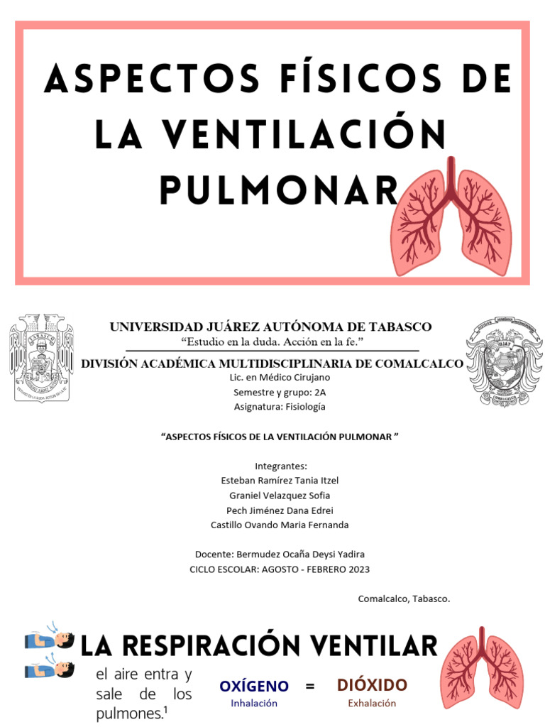 Aspectos Físicos de La Ventilación Pulmonar | PDF | Pulmón | Sistema respiratorio