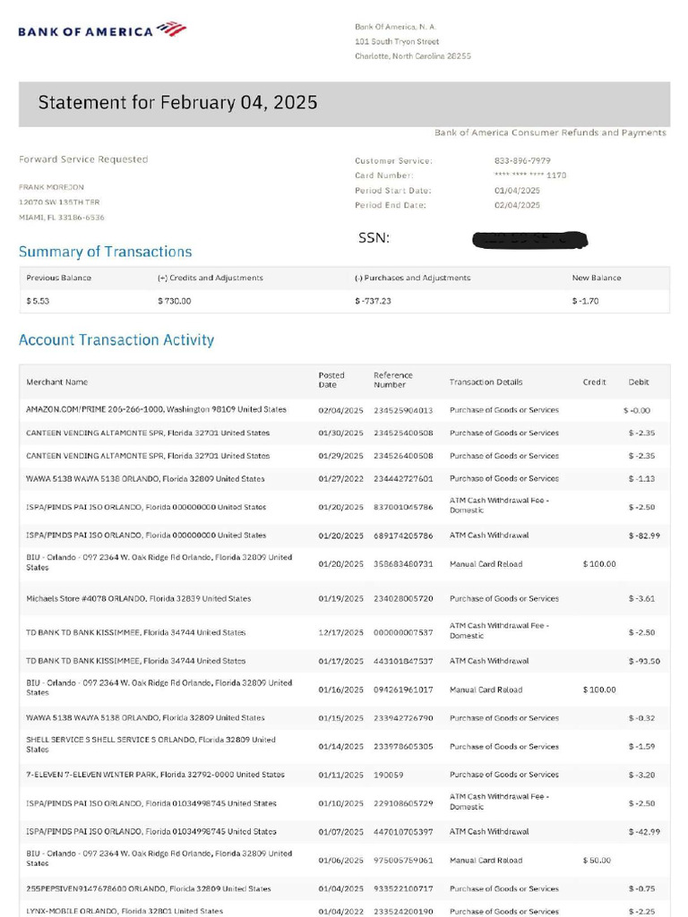 My Bank Statement 1170 | PDF