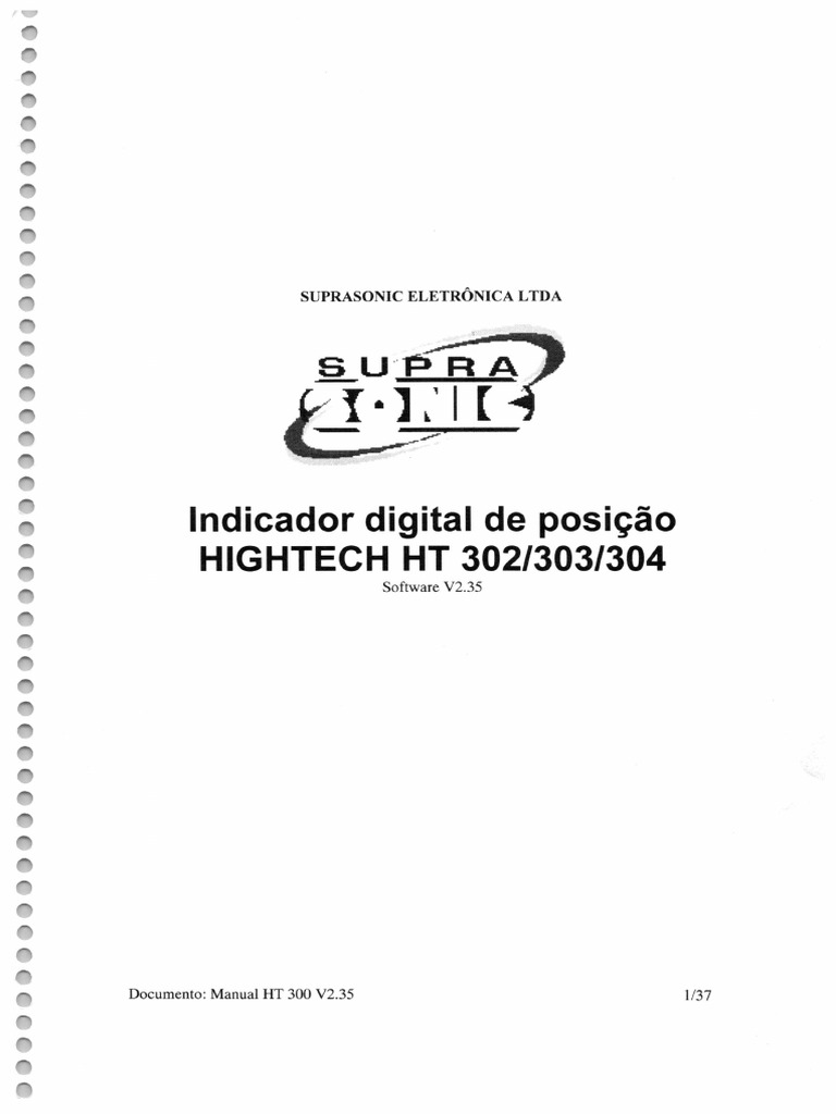 Indicador Digital Hightech HT 302-303-304 Suprasonic | PDF