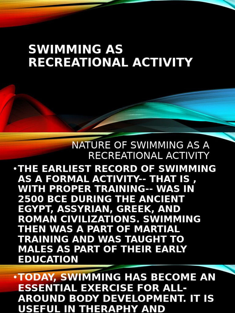 Understanding Recreational Swimming | PDF | Swimming | Swimming (Sport)