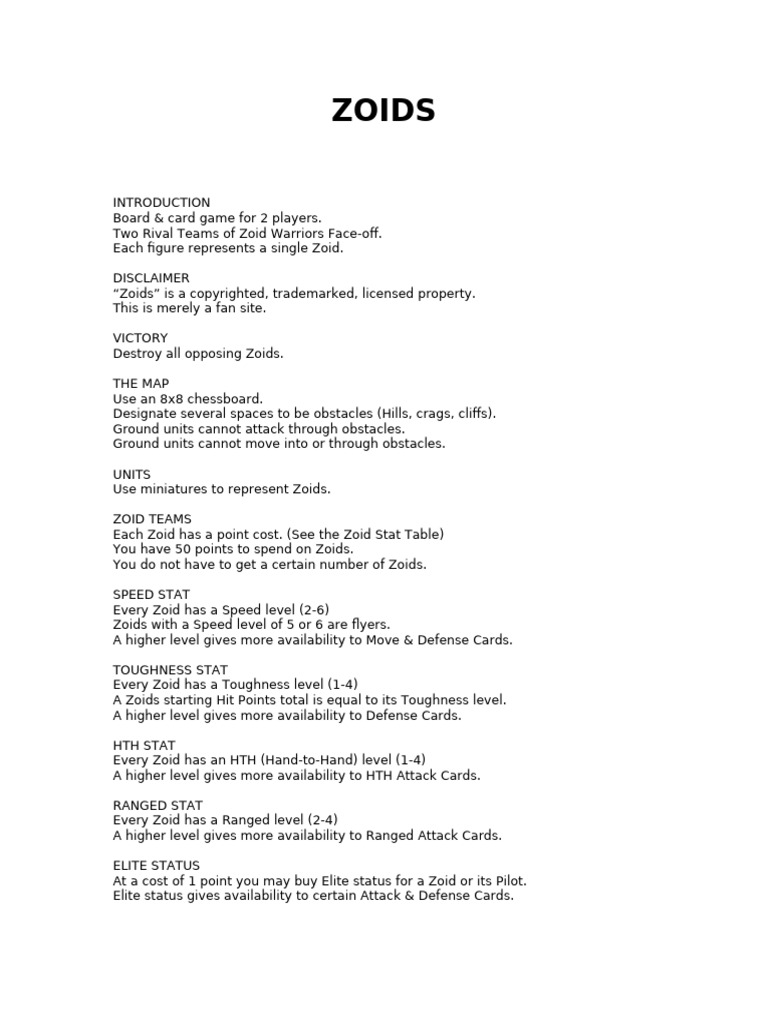 ZOIDS | PDF