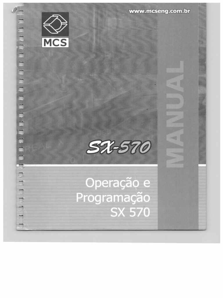 Manual Mcs Operação e Programação SX 570 | PDF