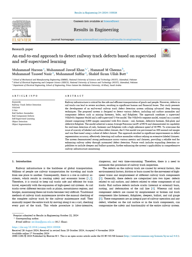 Railway Track Defect Detection System | PDF | Image Segmentation | Rail ...