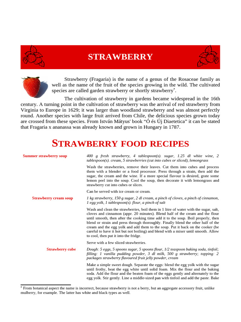 Strawberry | PDF | Baking | Strawberry