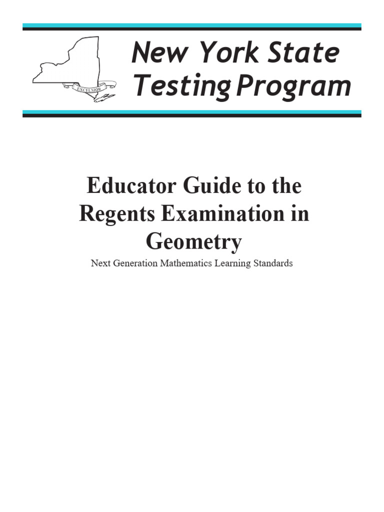 NYS Geometry Regents Educator Guide | PDF | Trigonometry | Circle