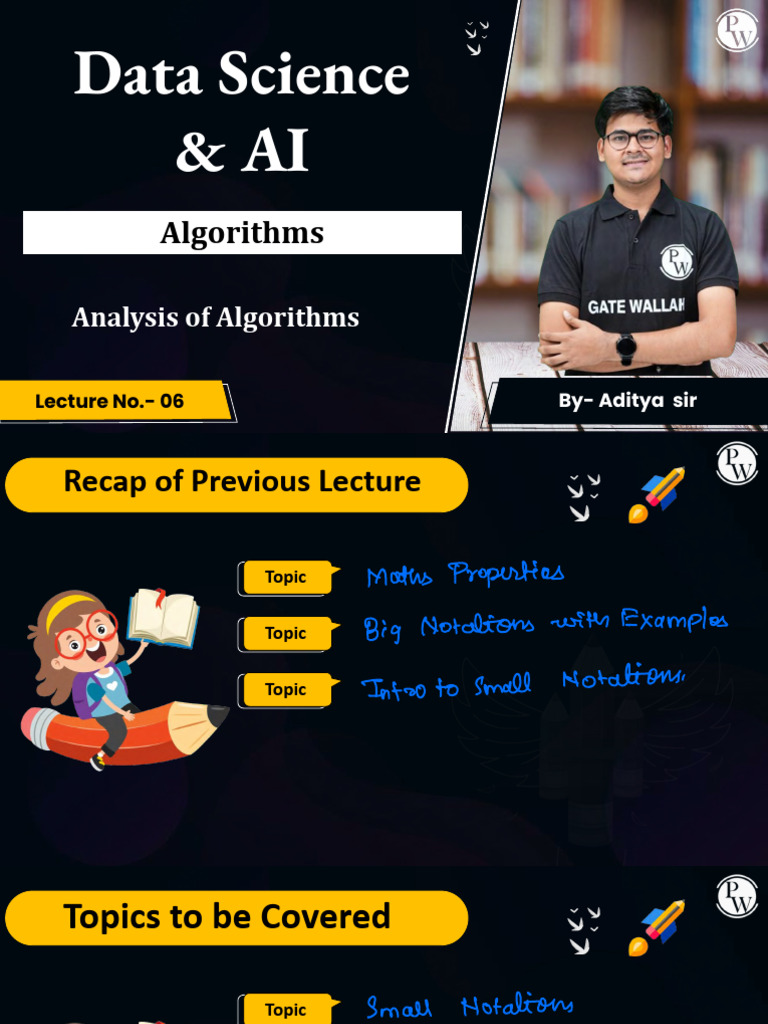 Analysis of Algorithms 06 - Class Notes | PDF | Mathematics | Computer ...