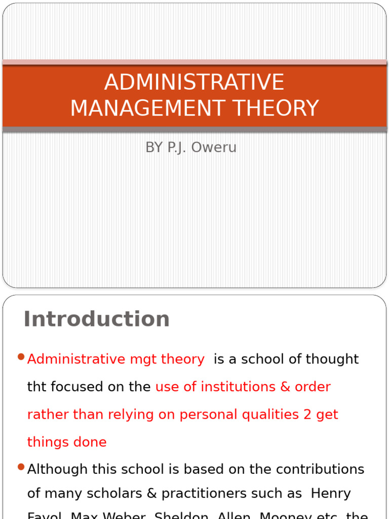 Topic 2b-Mgt Theories-Administrative Approach (1) | PDF | Cost Of Living | Business