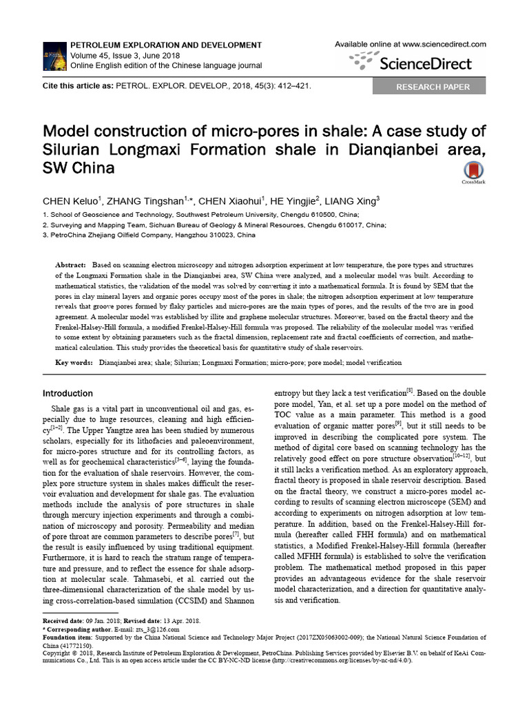 Model_construction_of_micro-pores_in_shale_A_case_ | PDF | Adsorption ...