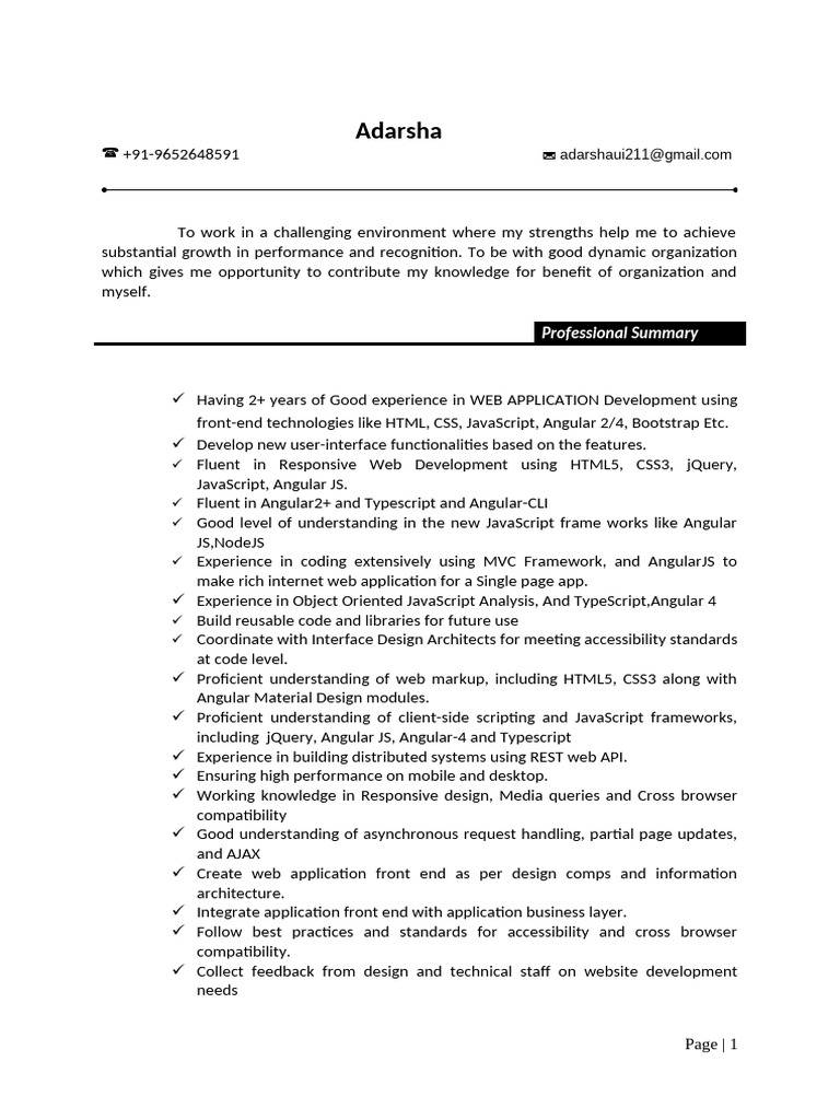 UI Developer Portfolio | PDF | Angular Js | Java Script