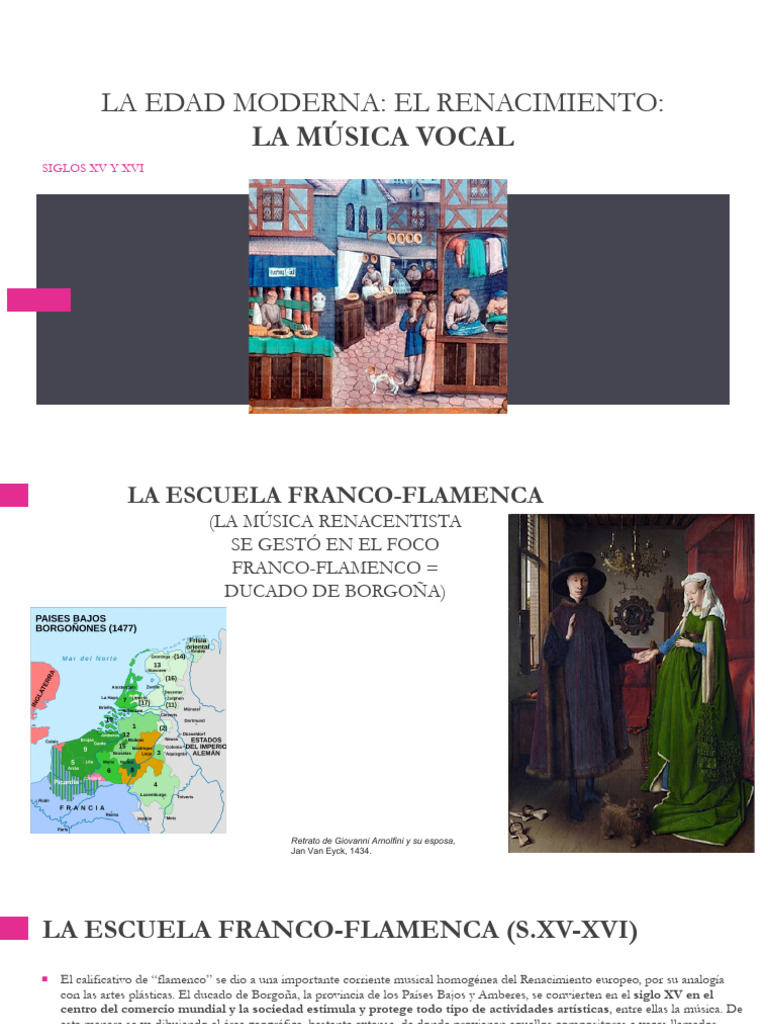 Música Renacentista: Escuela Franco-Flamenca | PDF | Canciones | Musicología