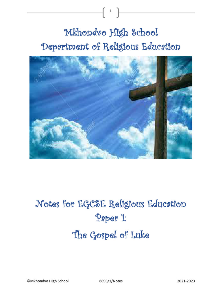 Study Guide: The Gospel of Luke | PDF | Jesus | John The Baptist