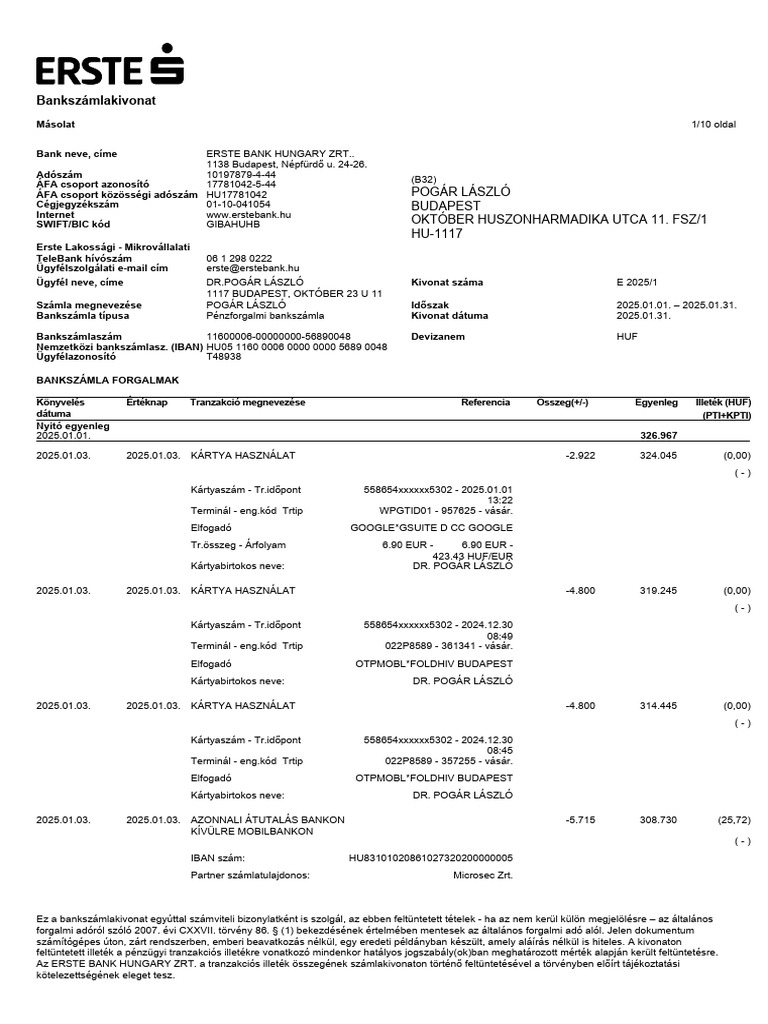 Statement 20250204 143005 | PDF