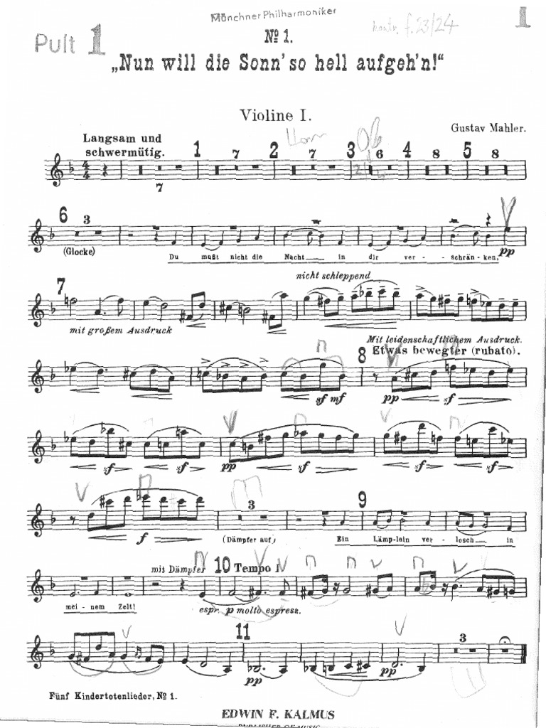 Mahler_Kindertotenlieder_V.1 | PDF