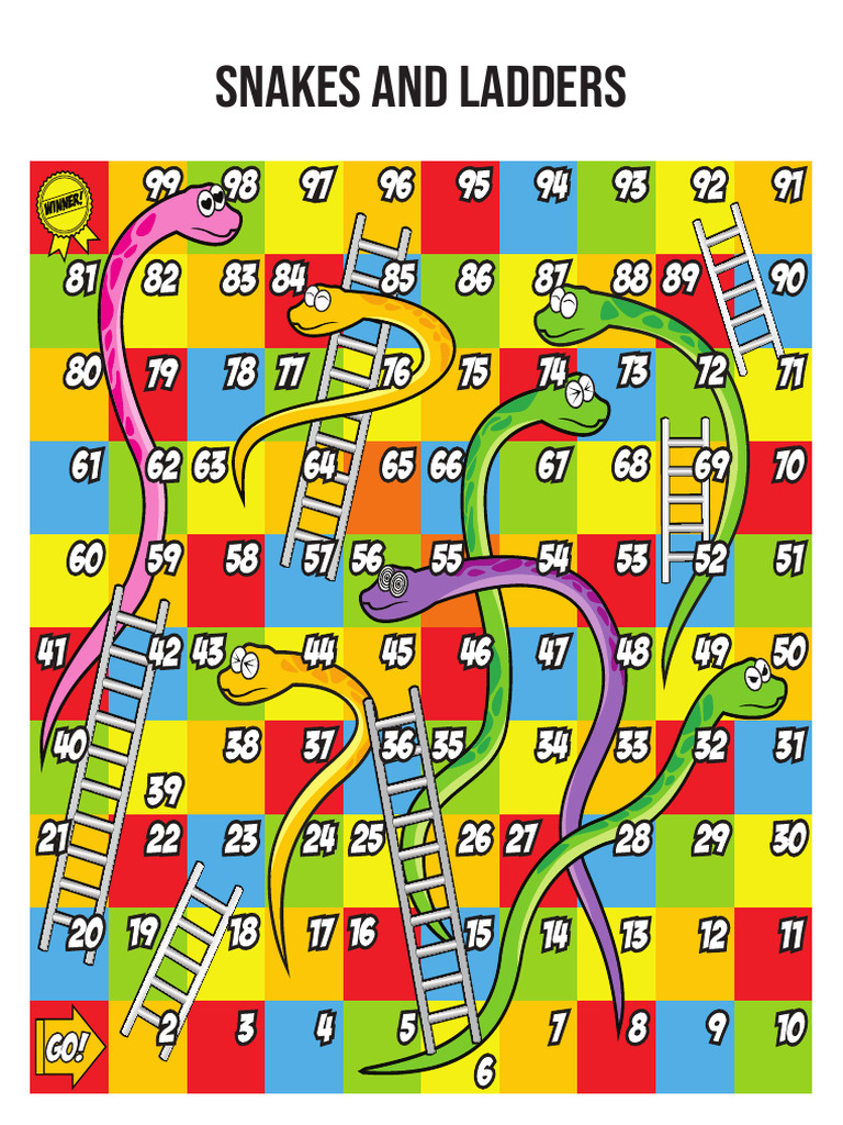 Snakes and Ladders Colorful | PDF