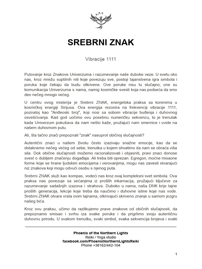 SREBRNI ZNAK | PDF