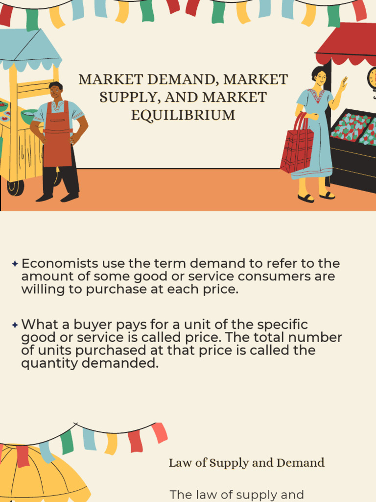 Market Demand Market Supply and Market Equilibrium | PDF | Demand ...