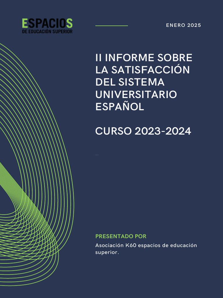 II Informe Estudiantado Espanol v2 Compressed | PDF | Metodología de encuesta | Plan de estudios