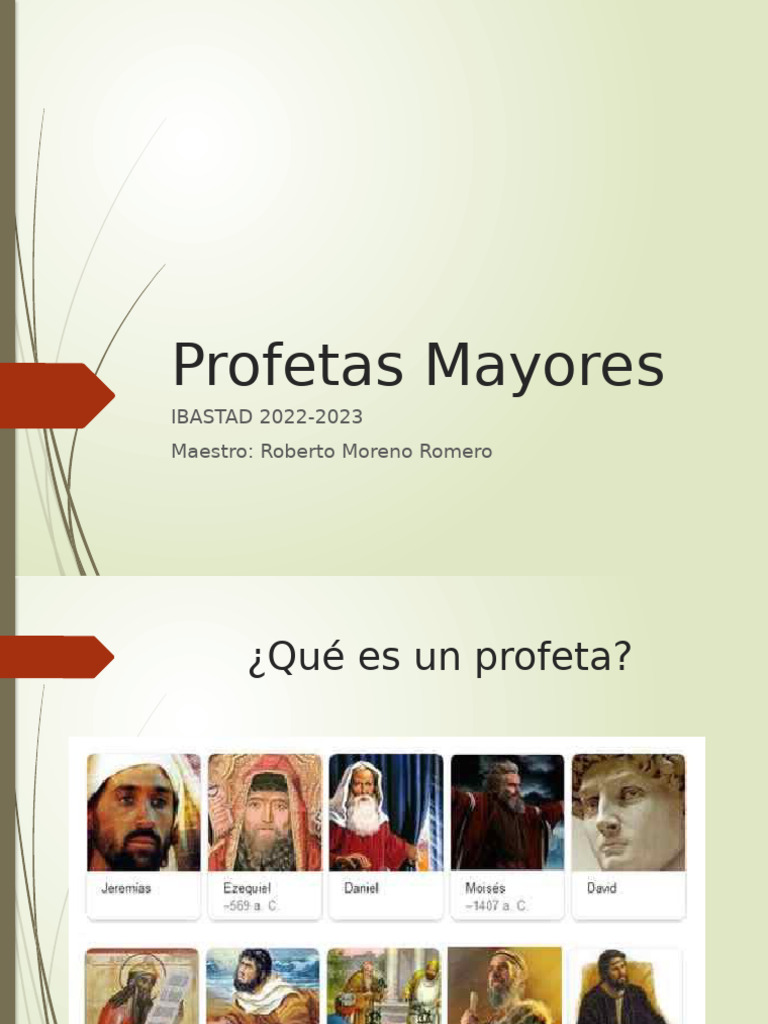 Los Profetas Mayores en la Biblia | PDF | Jeremías | Ezequiel