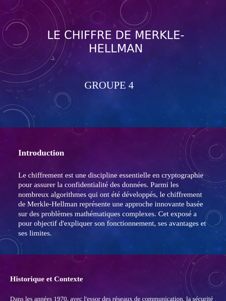 Le Chiffre de Merkle-Hellman | PDF | Public-key cryptography ...