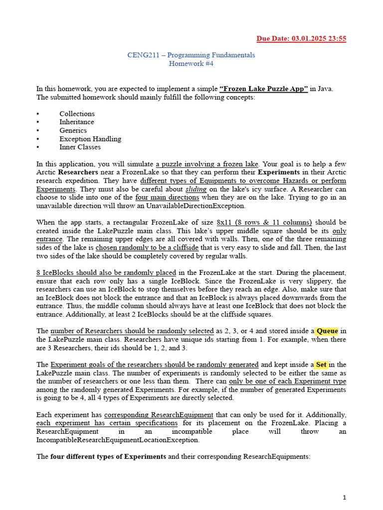 CENG211_Fall2024_HW4 | PDF | Menu (Computing) | Computing