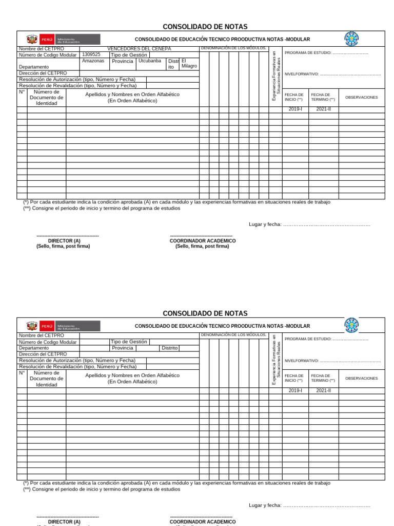 AT1-2022-MODELO CONSOLIDADO DE NOTAS[1] | PDF