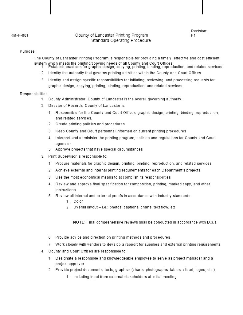Printing Sop New | PDF | Graphic Design | Printing