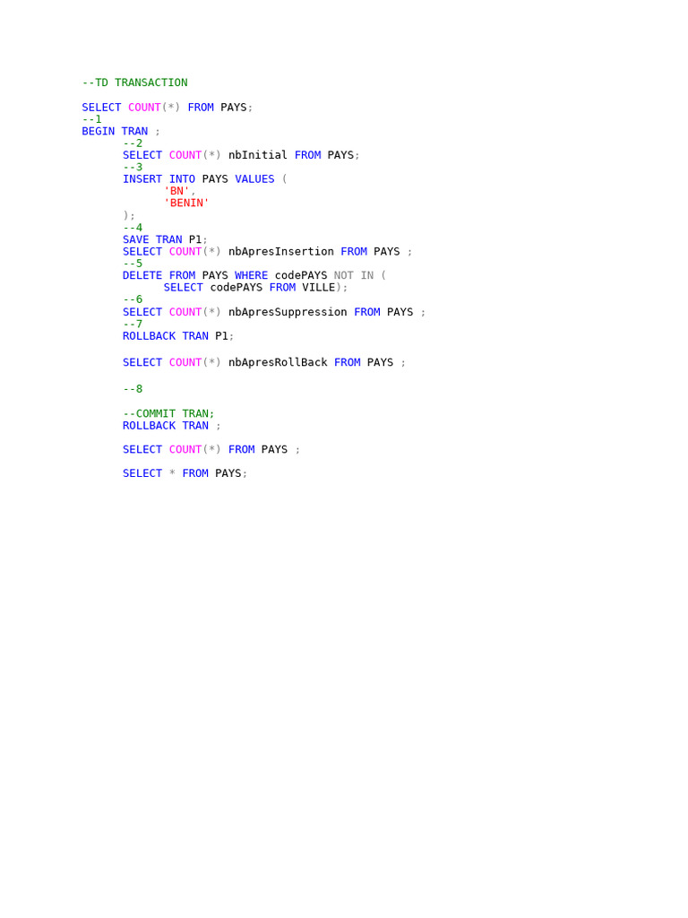TD Transaction Script | PDF