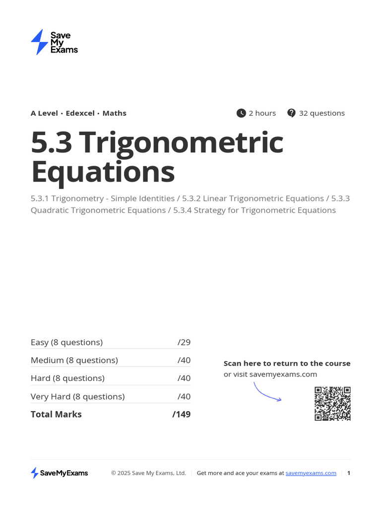 5 3 Trigonometric Equations Pdf Trigonometry Equations